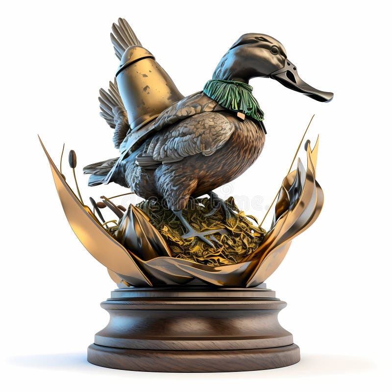 Duck Hunter Trophy. Generative AI Stock Illustration - Illustration of ...