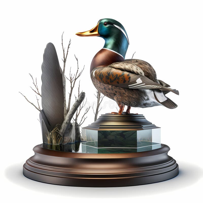 Duck Hunter Trophy. Generative AI Stock Illustration - Illustration of ...