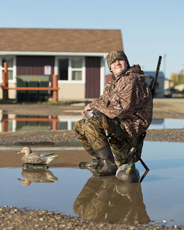 Duck Hunter stock image. Image of humor, outdoors, teen - 37217063