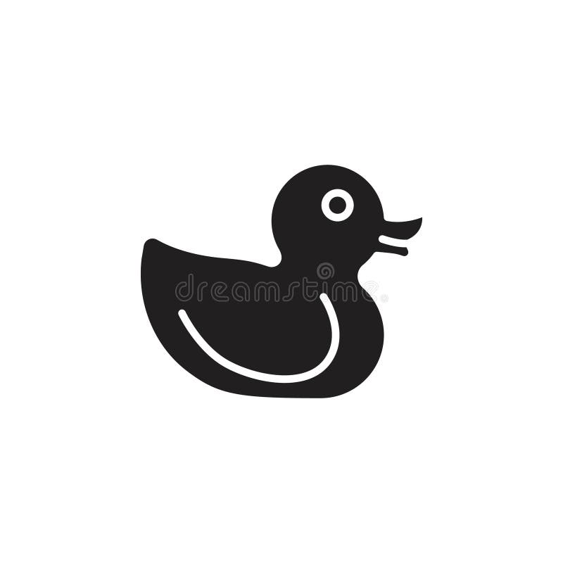 Duck Icon Flat Line Illustration Stock Illustration - Illustration of ...