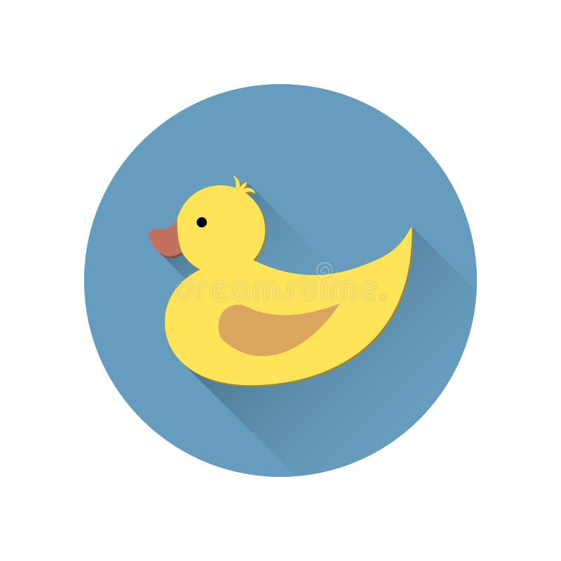 Duck icon in flat style stock vector. Illustration of flat - 96311214