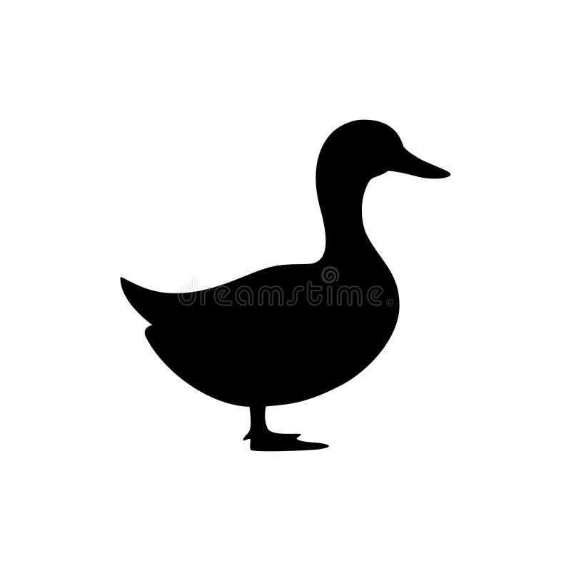 Duck Icon Illustration. Duck Icon Flat Graphic Design. Duck Silhouette ...