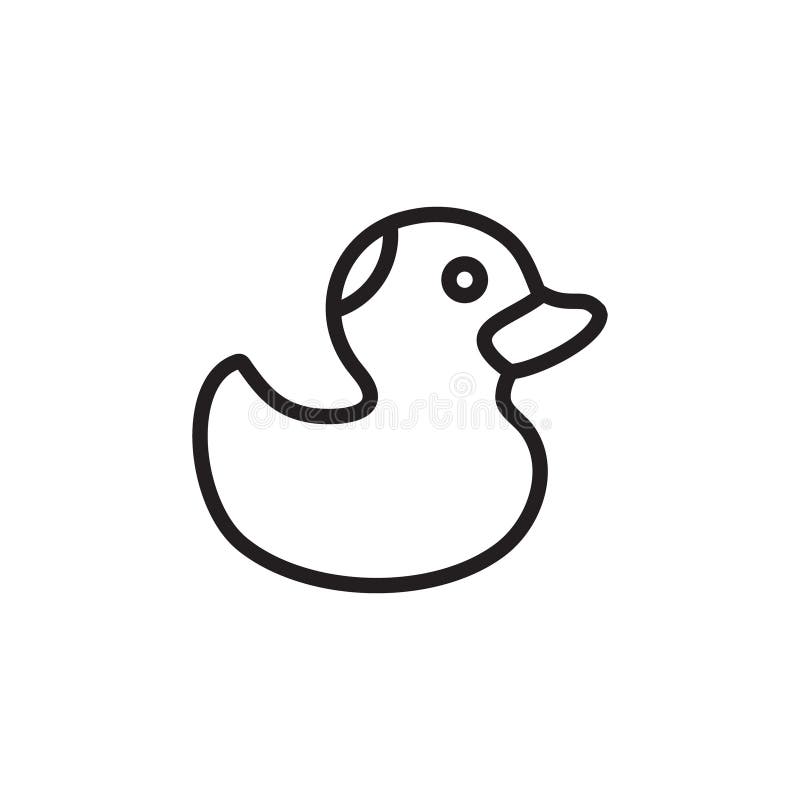 Duck Icon Outline Vector for Web Ui Stock Vector - Illustration of ...