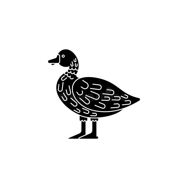 Duck Icon Sign Isolated. Drake Vector Illustration Stock Vector ...