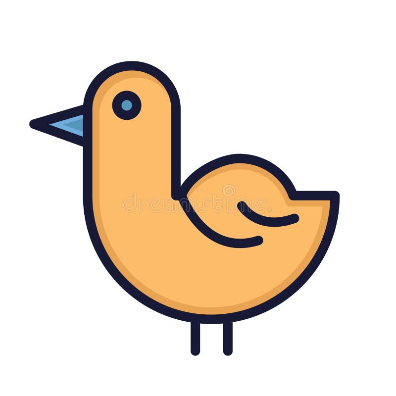 Duck Isolated Vector Icon that Can Be Easily Modified or Edited Stock ...