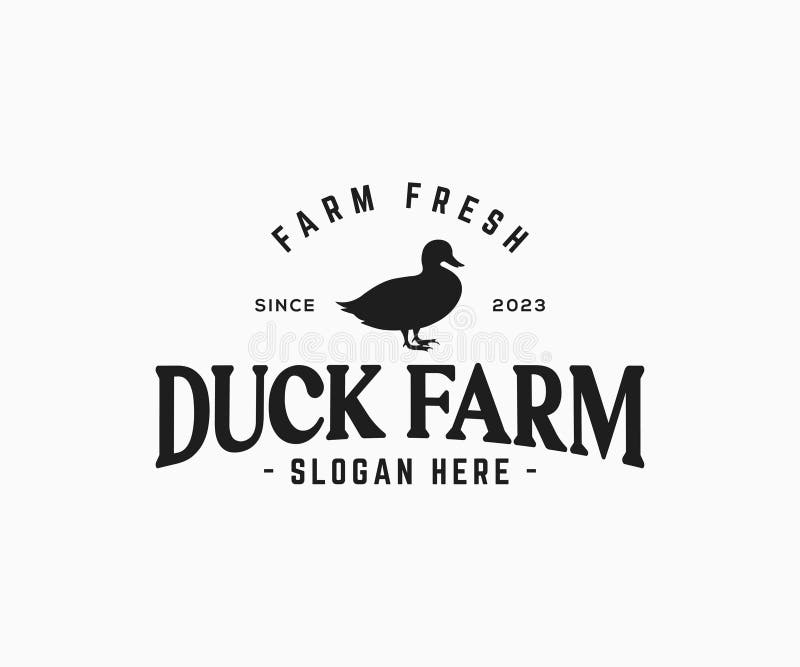 Duck Logo Design. Duck Farm Logo Design Template Stock Vector ...