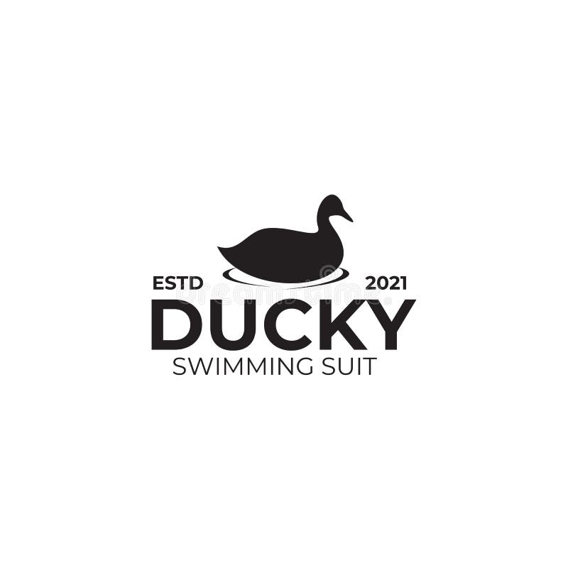 Duck Logo Design for Swimming Suit Company Stock Vector - Illustration ...