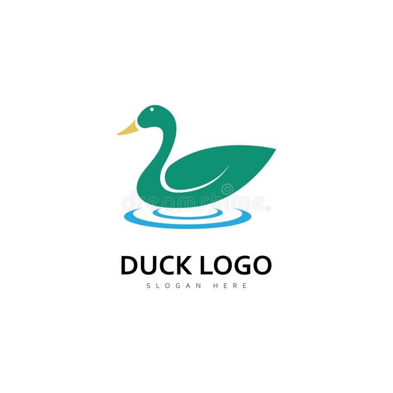 Duck Logo Vector Icon Template Illustration Stock Vector - Illustration ...