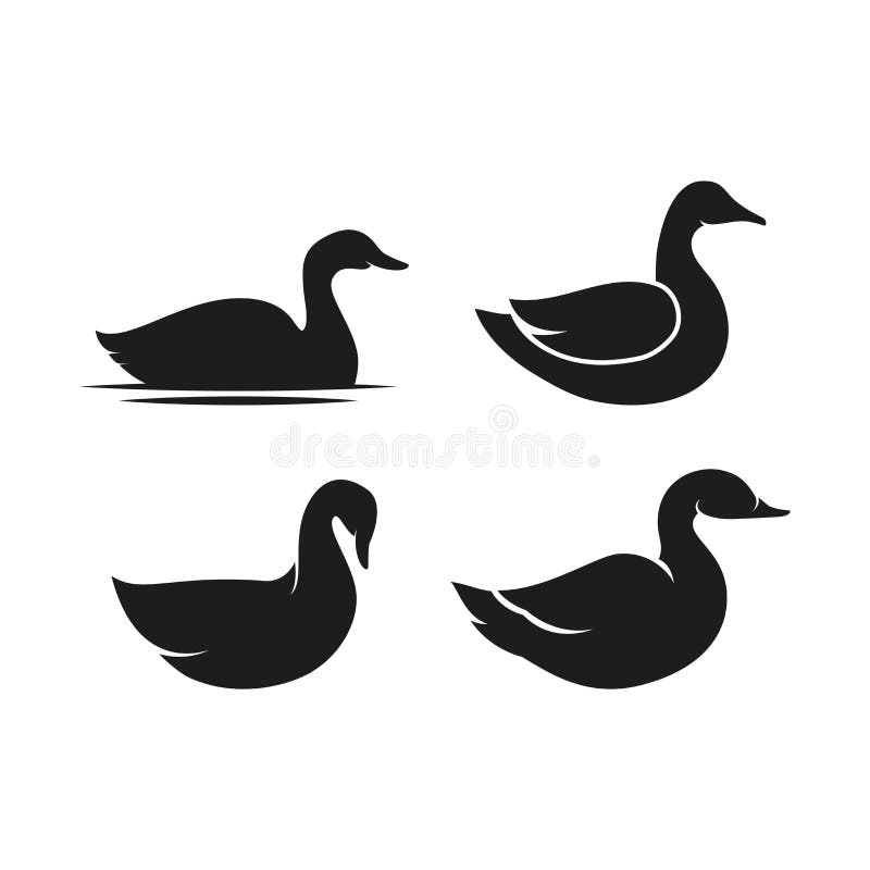 Duck Logo Vector Simple Illustration Stock Vector - Illustration of ...