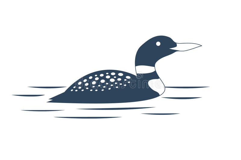 Duck Loon Bird Logo Icon Design Vector Flat Illustration Stock Vector ...