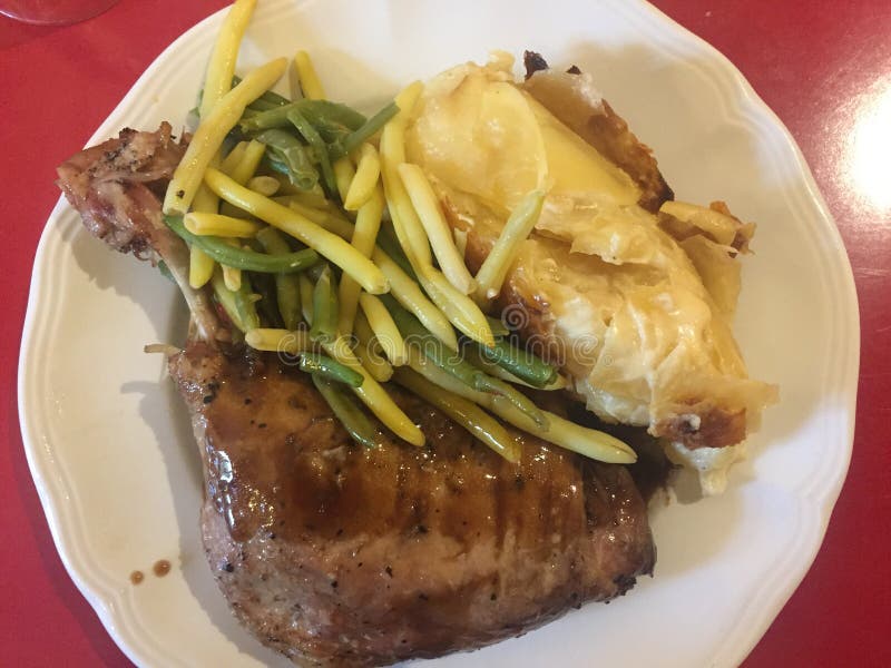 Duck with mashed potatoes stock photo. Image of green - 97128958