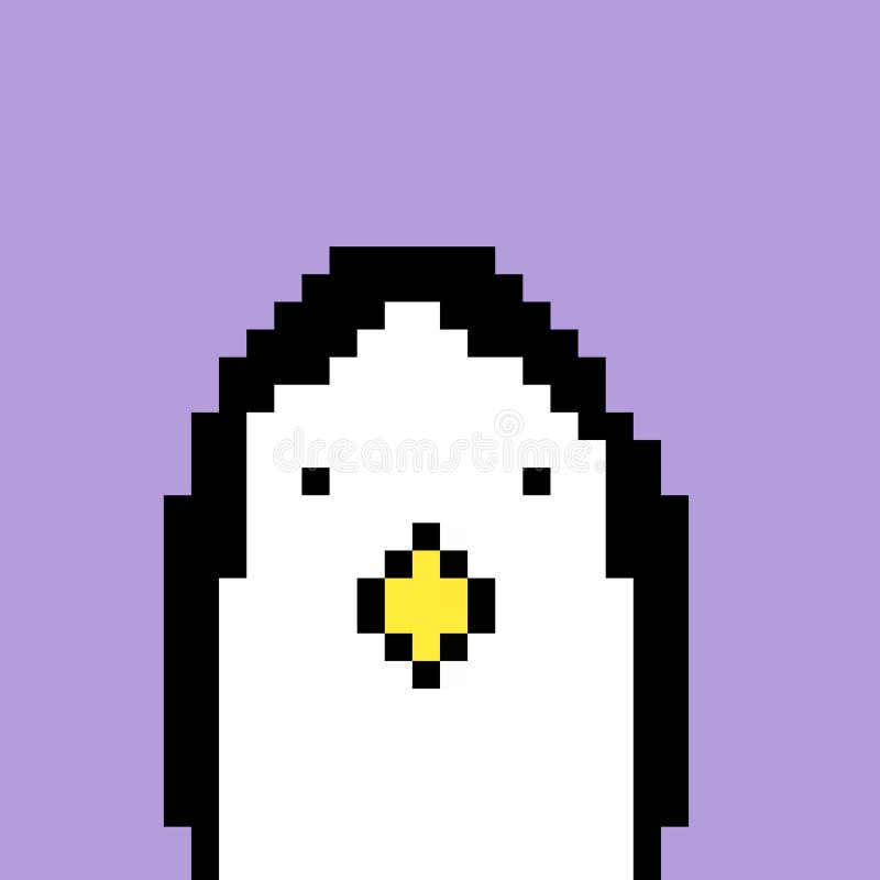 Duck nft pixel image stock illustration. Illustration of pixel - 325425162