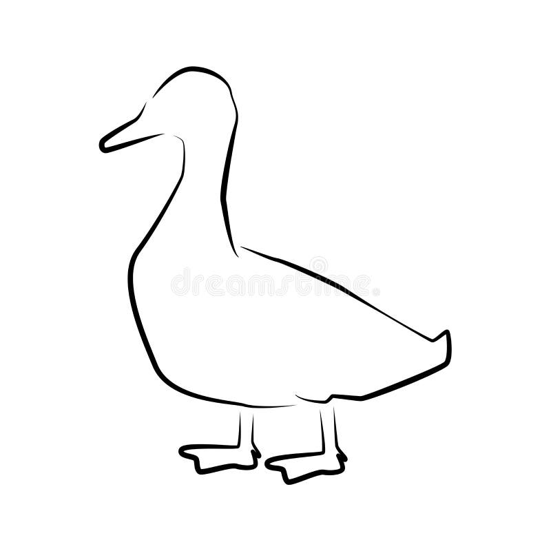 Simple Duckling Outline