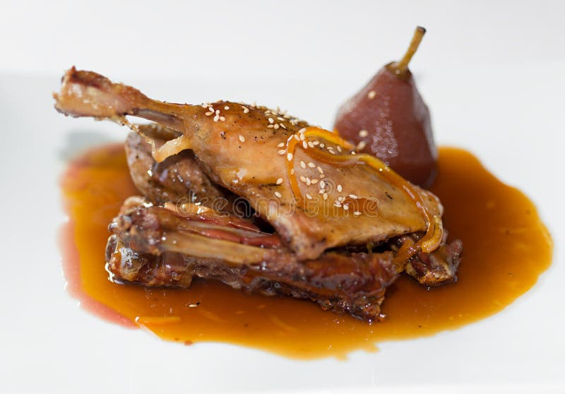 Duck with Pears stock image. Image of meal, fresh, dish - 45949111