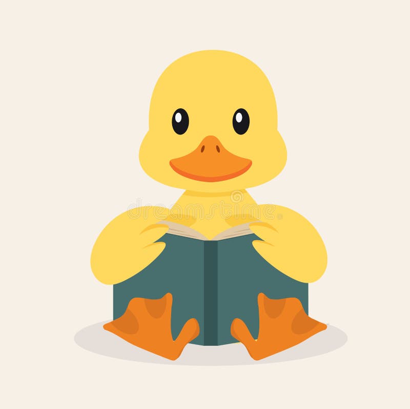 Little Duck Reading Book Stock Illustrations – 36 Little Duck Reading ...