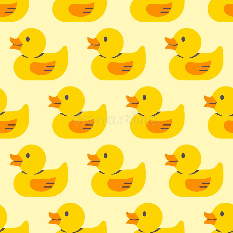 Duck Seamless Pattern. Baby Toy Backgtound Stock Vector - Illustration ...