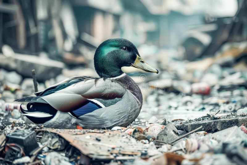 Duck Sitting Pile Trash Stock Photos - Free & Royalty-Free Stock Photos ...