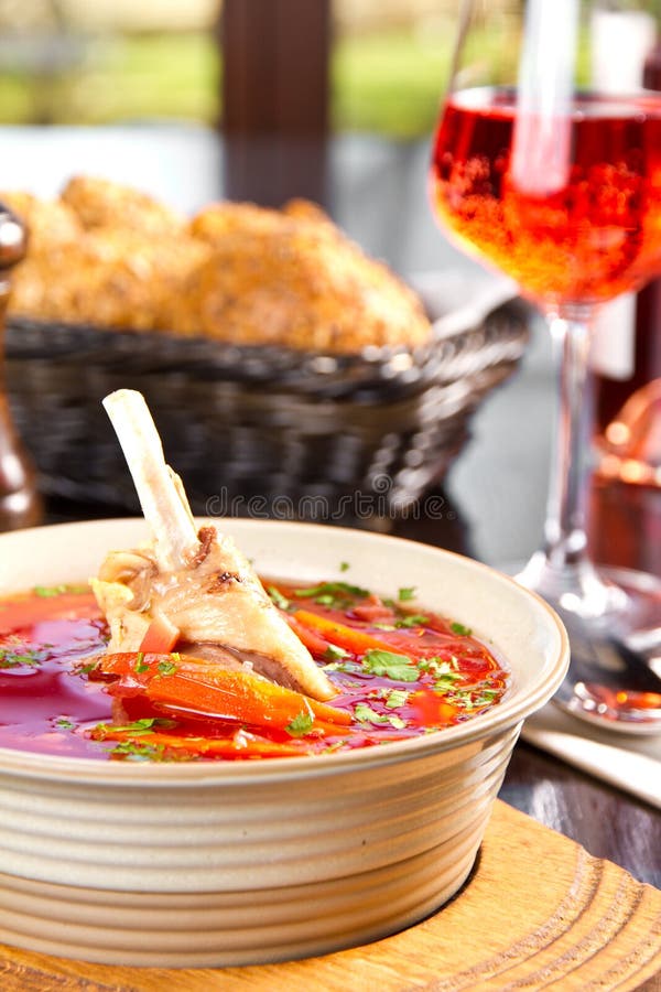 Duck soup stock image. Image of wine, soup, healthy, food - 39327167
