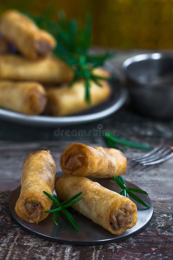 Duck Rolls With Hoisin Sauce Stock Image - Image of roll, cooked: 13814637