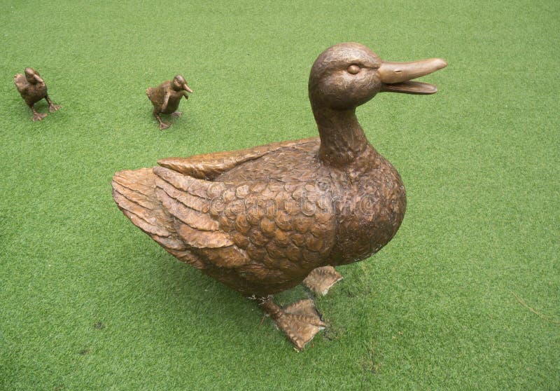 Duck statue in the garden stock photo. Image of outdoor - 70955712