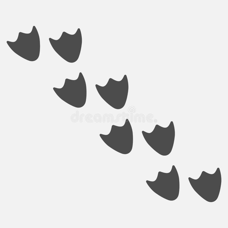 Pig Step Icon. Pig Paw Icon Isolated on White Background Stock Vector ...