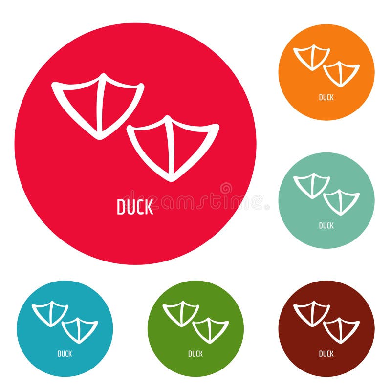 Duck Step Icons Circle Set Vector Stock Vector - Illustration of hunt ...