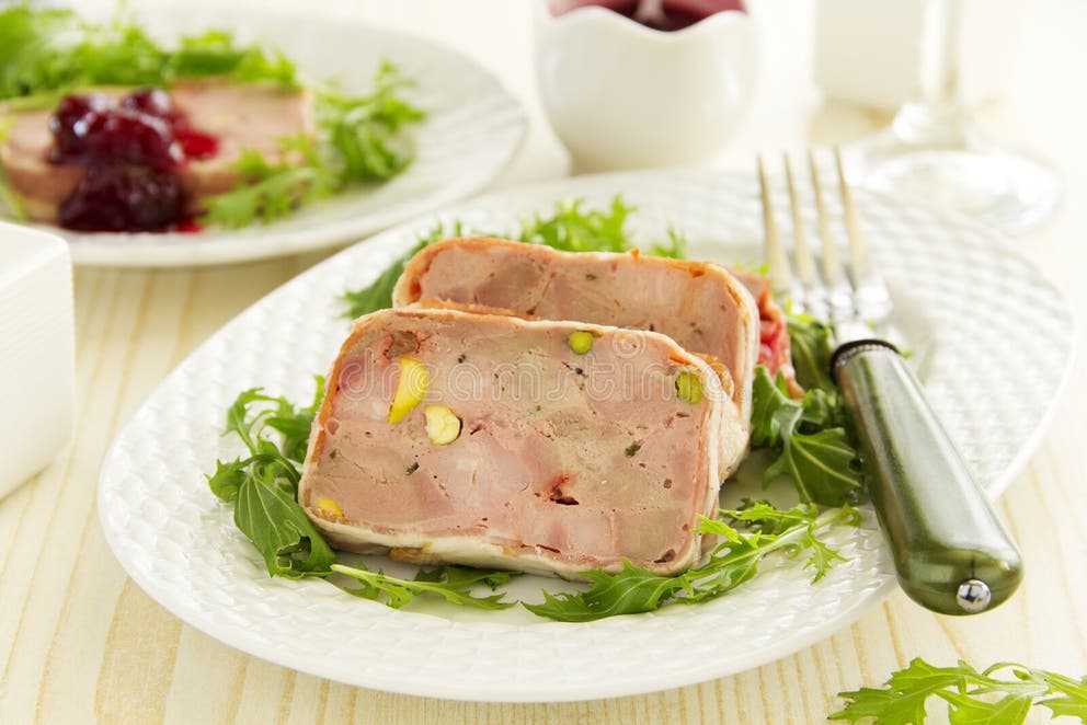 Duck Terrine with Pistachios Stock Photo - Image of terrin, terrine ...