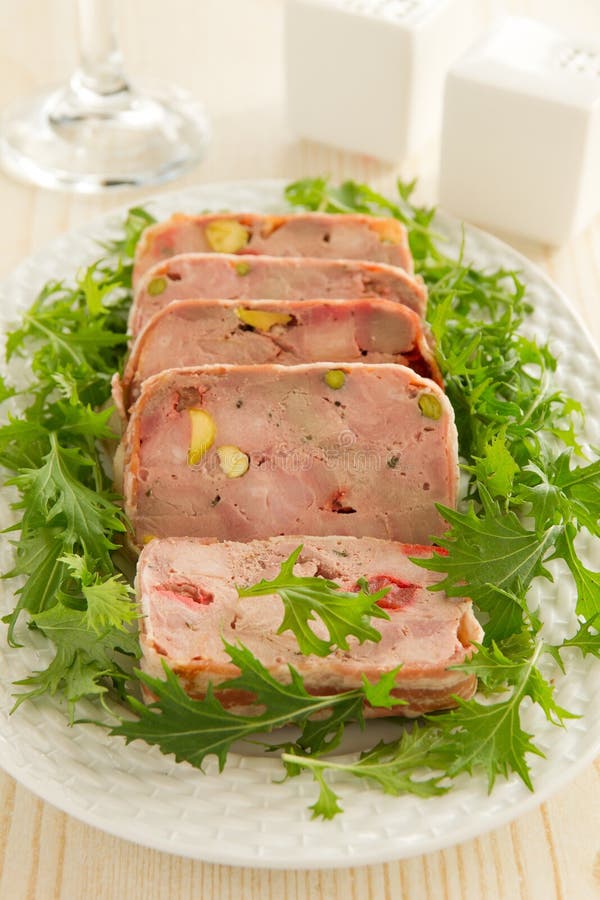 Duck terrine stock image. Image of food, healthy, green - 41157177