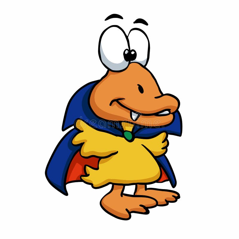 Vintage Toons: Retro Cartoon Smiling Duck Stock Vector - Illustration ...