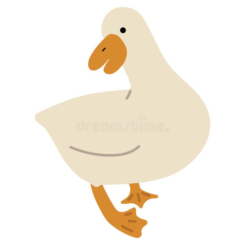 Duck White Single 11 stock vector. Illustration of cartoon - 283301259