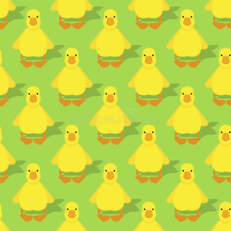 Duckling Pattern Seamless . Little Duck Background Stock Vector ...
