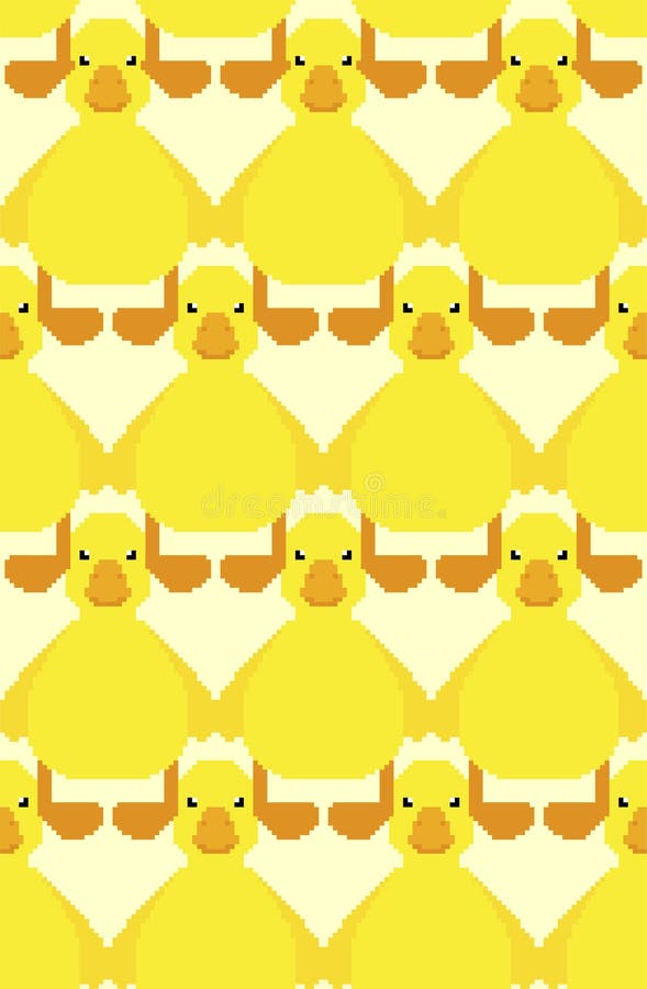 Duckling Pixel Art Pattern Seamless . Little Duck 8 Bit Background ...