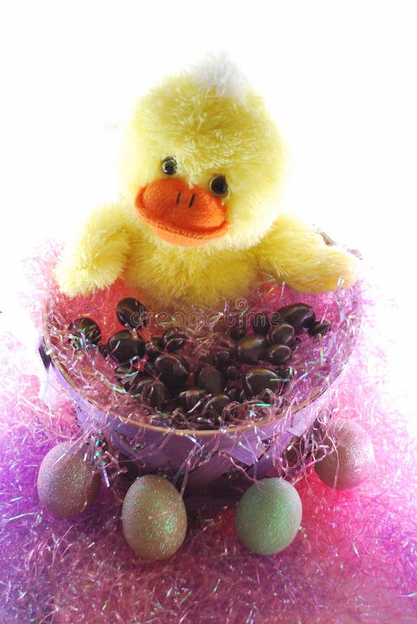 A Ducky Easter stock image. Image of grass, purple, ducky - 49977011