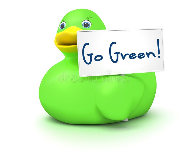 Ducky Go Green stock illustration. Illustration of group - 39841164