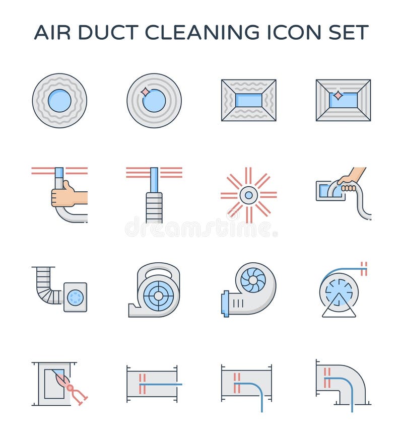 Duct cleaning icon stock vector. Illustration of background - 121112741