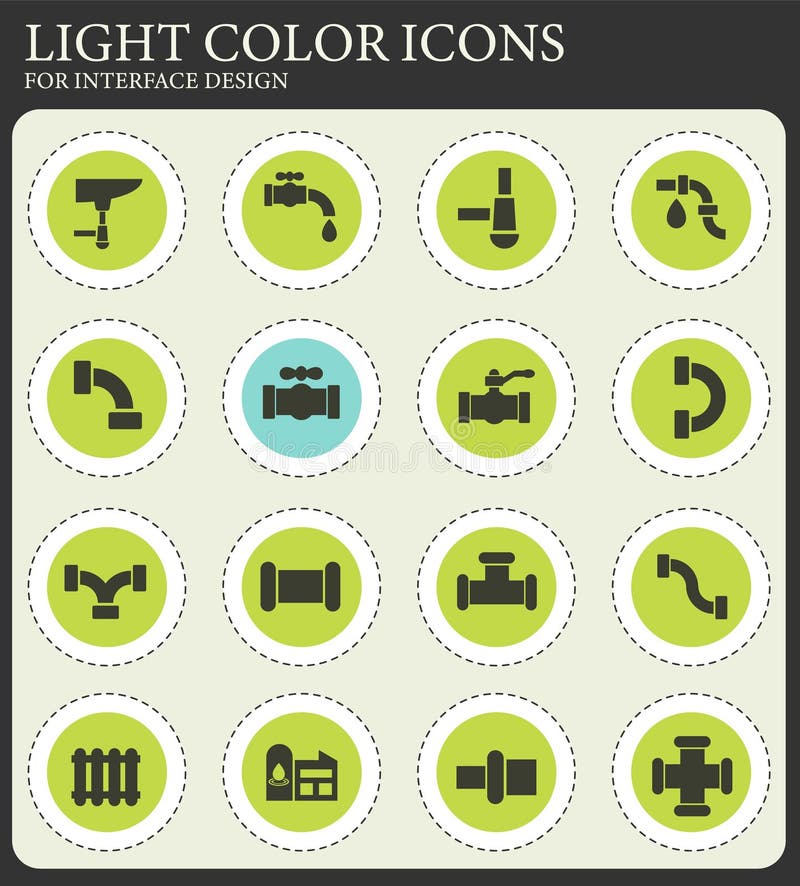 Duct icon set stock vector. Illustration of flow, vector - 154347259