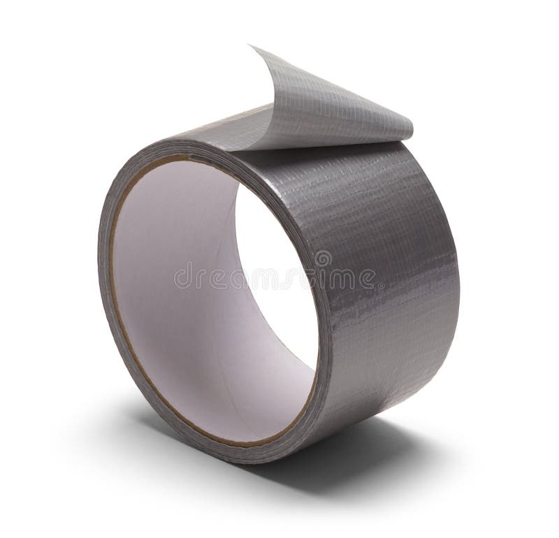 Grey Duct Tape stock photo. Image of rolled, white, grey - 181203778