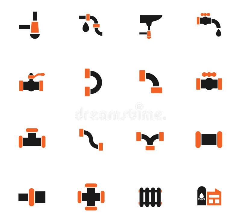 Duct icon set stock vector. Illustration of flow, vector - 154347259