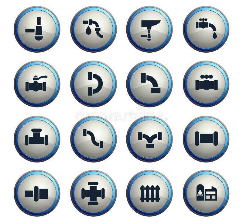 Duct icon set stock vector. Illustration of heat, cool - 128218506
