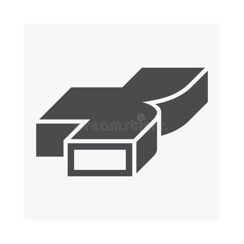 Ducting Pipe Equal T or Tee Vector Icon, Black Silhouette Stock Vector ...