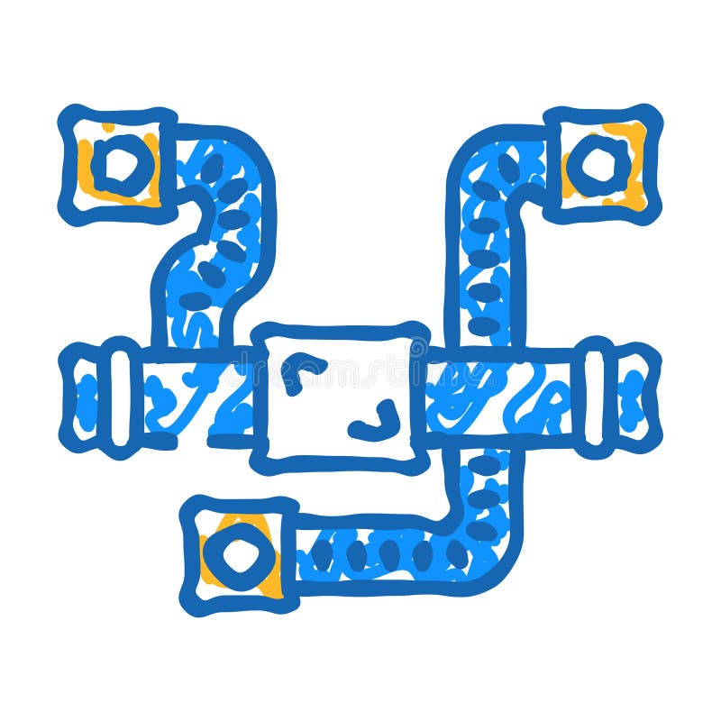 Ductwork Ventilation Icon Doodle Illustration Stock Vector ...