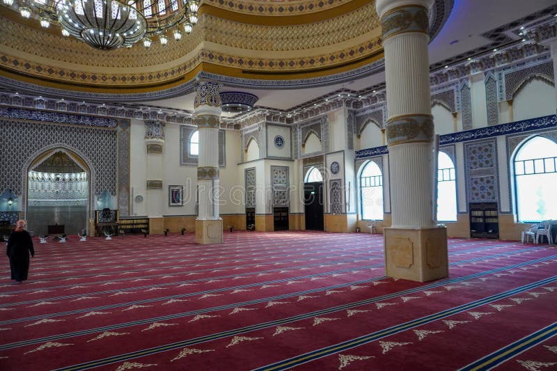 Dudai, UAE - March,18,2023: Mosque in Dubai, UAE, View Inside and ...