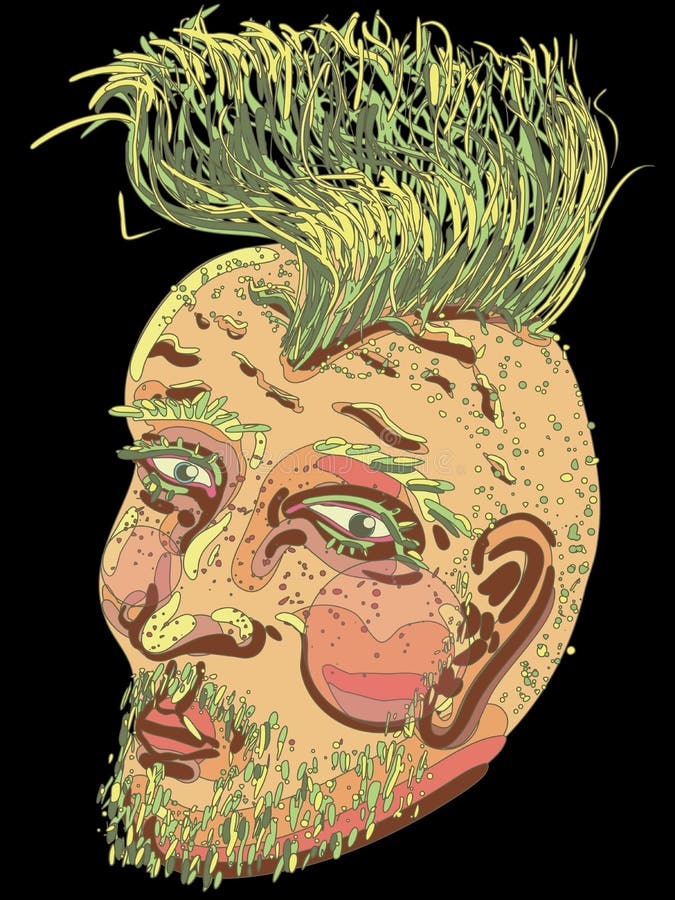 Dude3 иллюстрация вектора. иллюстрации насчитывающей головка - 112764240