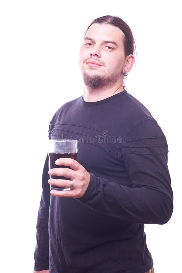 Dude with beer glass stock image. Image of alcohol, adult - 41808725