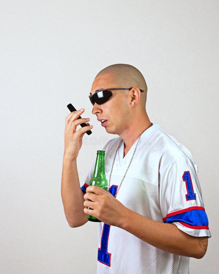 Dude Calling for Back Up stock photo. Image of sports - 22859204