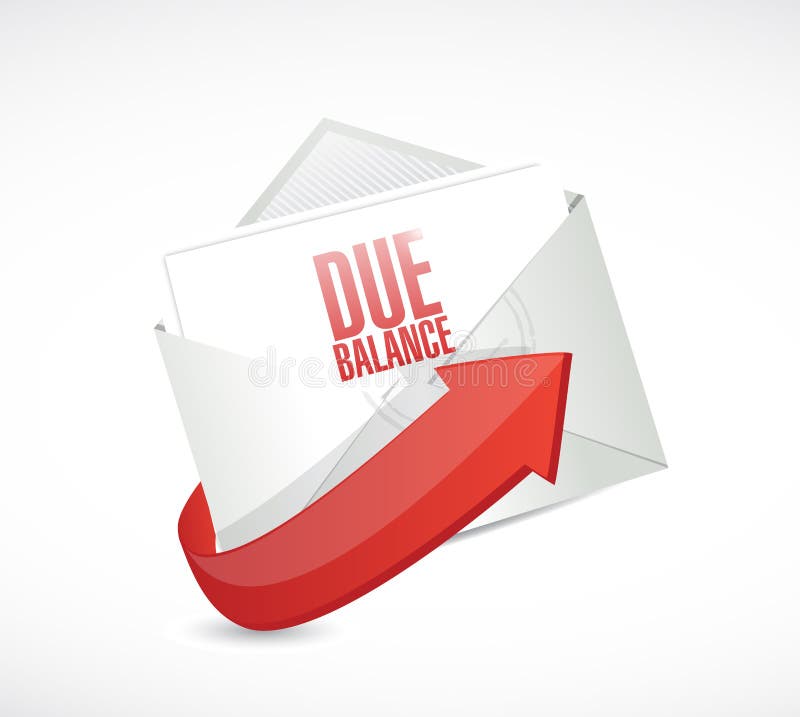 Due Balance Email Illustration Design Stock Illustration - Illustration ...