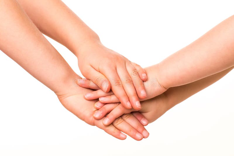 Due Bambini Che Tengono Insieme Le Mani. Immagine Stock - Immagine di ...