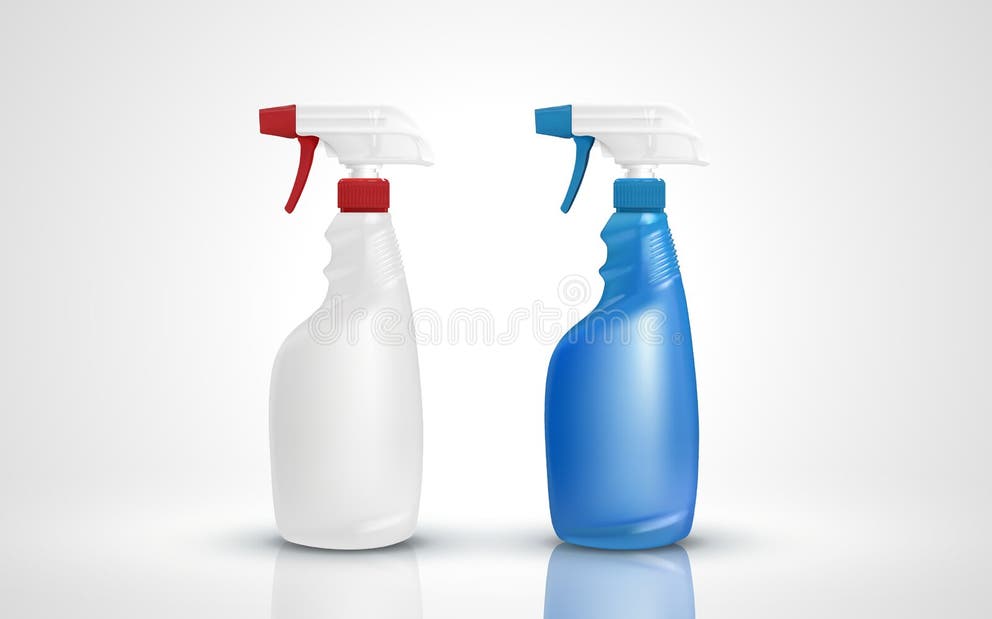 Due Bottiglie Di Plastica Dello Spruzzo Illustrazione Vettoriale ...