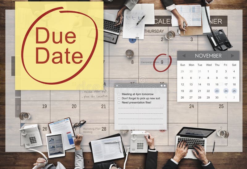 Due Date Deadline Appointment Event Concept Stock Image - Image of plan ...