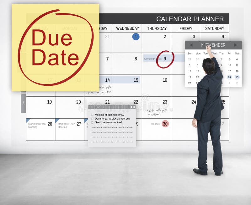 Due Date Deadline Payment Bill Important Notice Concept Stock Photo ...